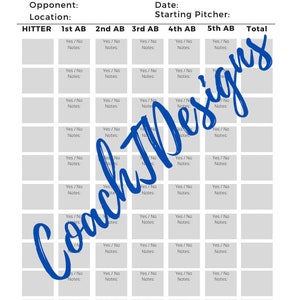 Quality At-bat Chart Package - Etsy