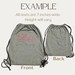 Personalized Embroidered Bag, Cinch Backpack, Personalized Drawstring ...