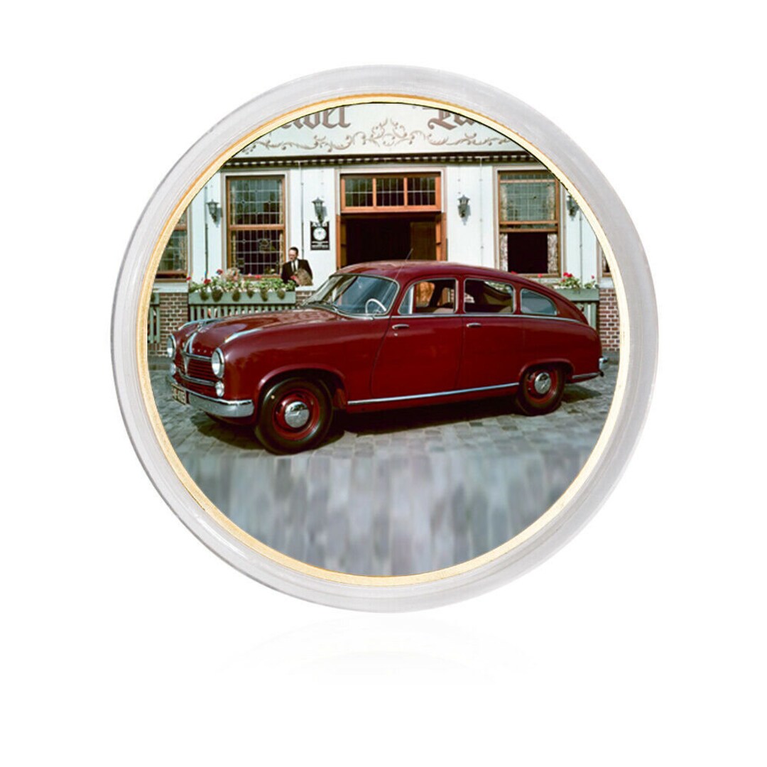 Car Coin, Medal Oldtimer, Car Medal, Gold Plated With Color - Etsy