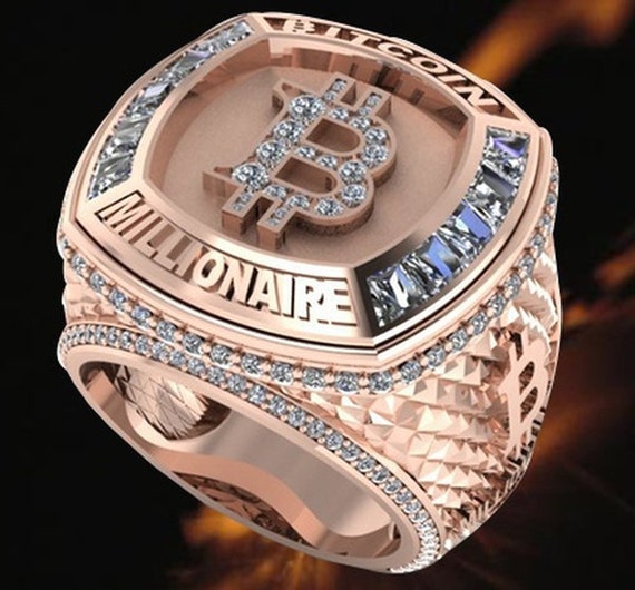 Coins & Money Gorgeous Beautiful Bitcoin Men's Ring Size 10 Art ...