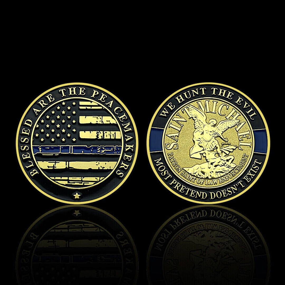 Blessed Are the Peacemakers Saint Michael Gold Plated Medal - Etsy