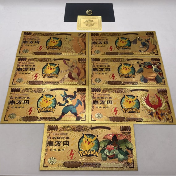 Art & Collectibles Fake Yen banknotes gold-plated in 6 different sets ...