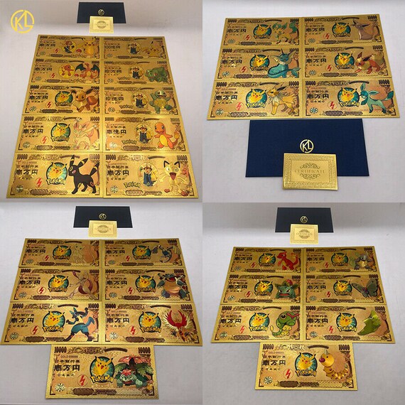 Art & Collectibles Fake Yen banknotes gold-plated in 6 different sets ...