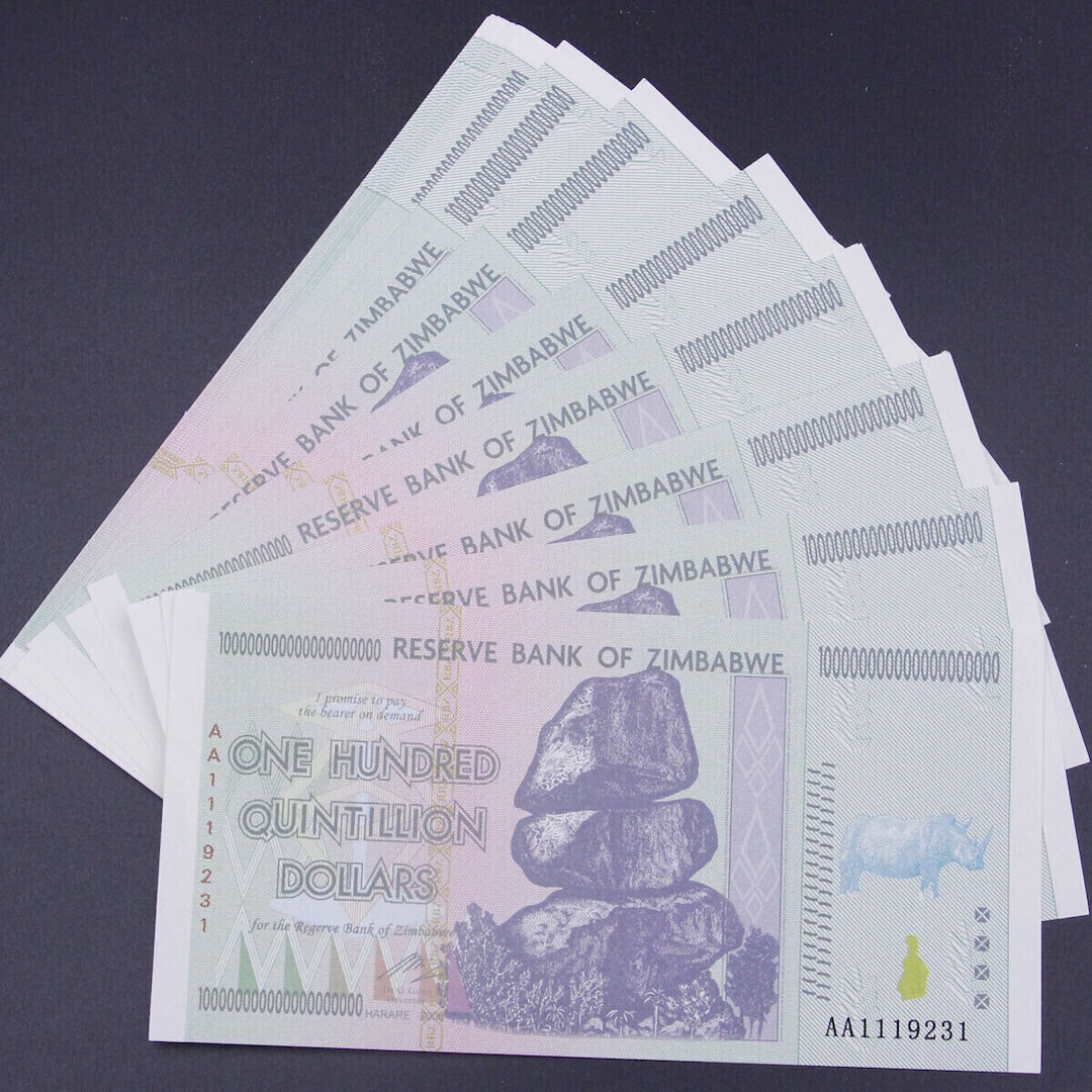 10 Pieces 100 Quintillion Dollars 2008 Dollar Banknote - Etsy