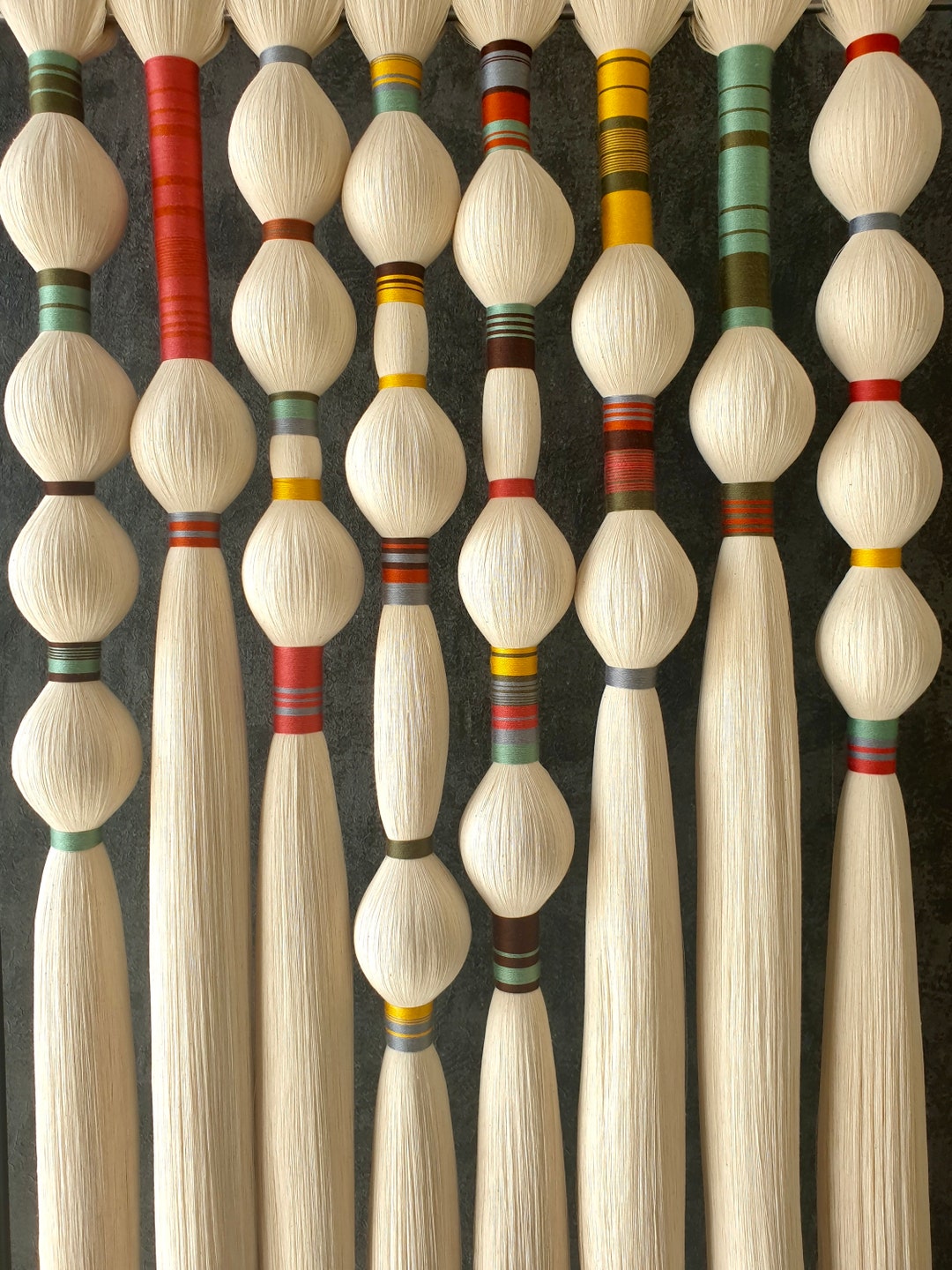 Colorful Macrame Wall Hanging: Wrapped Rope Fiber Art - Etsy