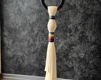 Black Red Macrame Rope Wrapped Ring, Decorative Bohemian Macrame ...