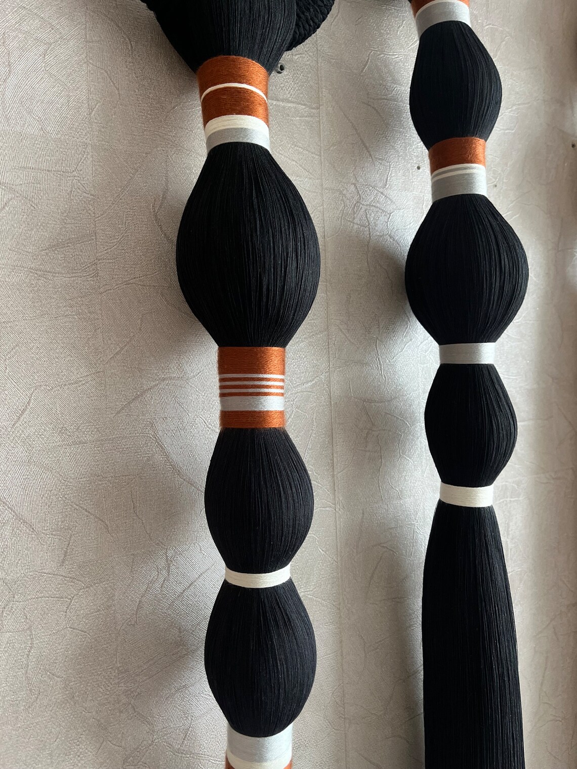 Macrame Fiber Wall Hanging Fabric Textile Art Artisan Mexican Rope Art ...