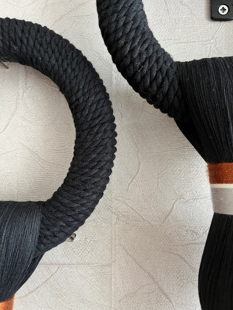 Macrame Fiber Wall Hanging Fabric Textile Art Artisan Mexican Rope Art ...