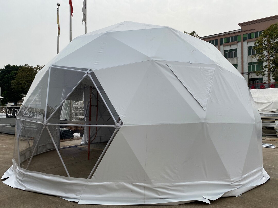 Glamping Dome All-in-one: 20ft Dome Frame, Skin, Lining, Steel & Glass ...