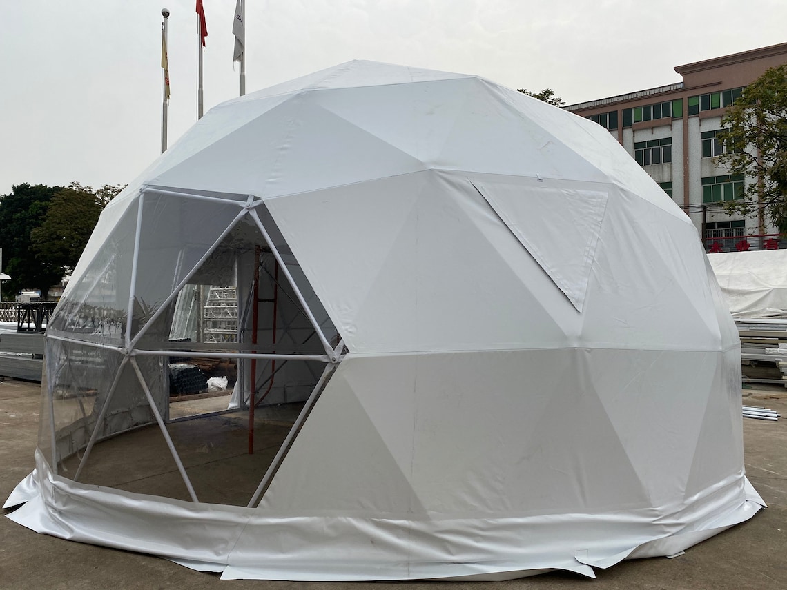 Glamping Dome All-in-one: 20ft Dome Frame, Skin, Lining, Steel & Glass ...
