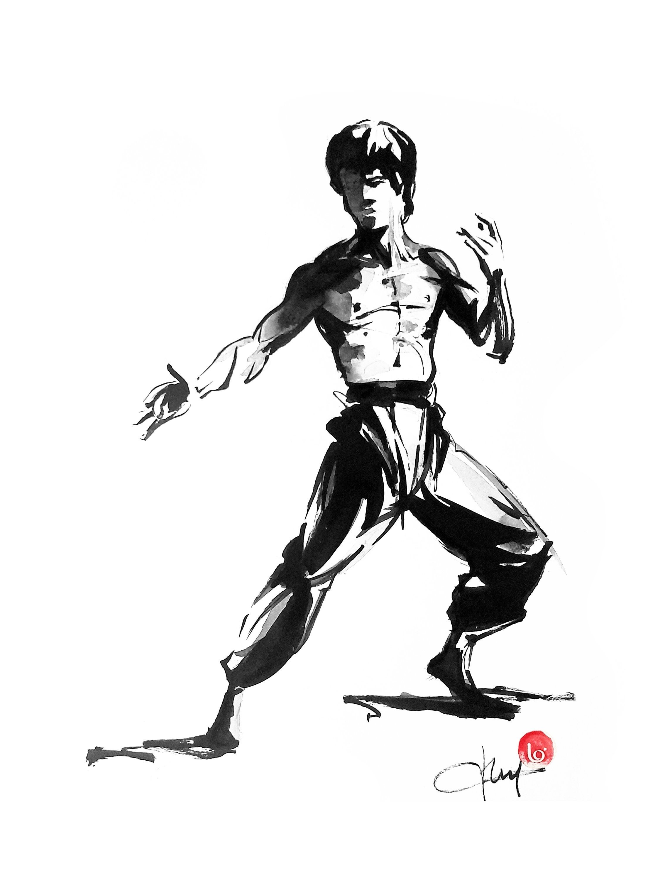 Bruce Lee, Little Dragon Grown Big Ink on Martial Arts - Etsy