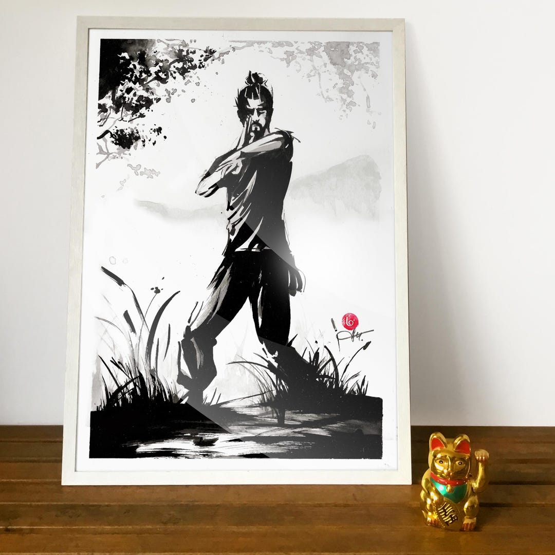 Original Ink Drawing – Wing Chun – Chinese Martial Art – Unique Artwork ...