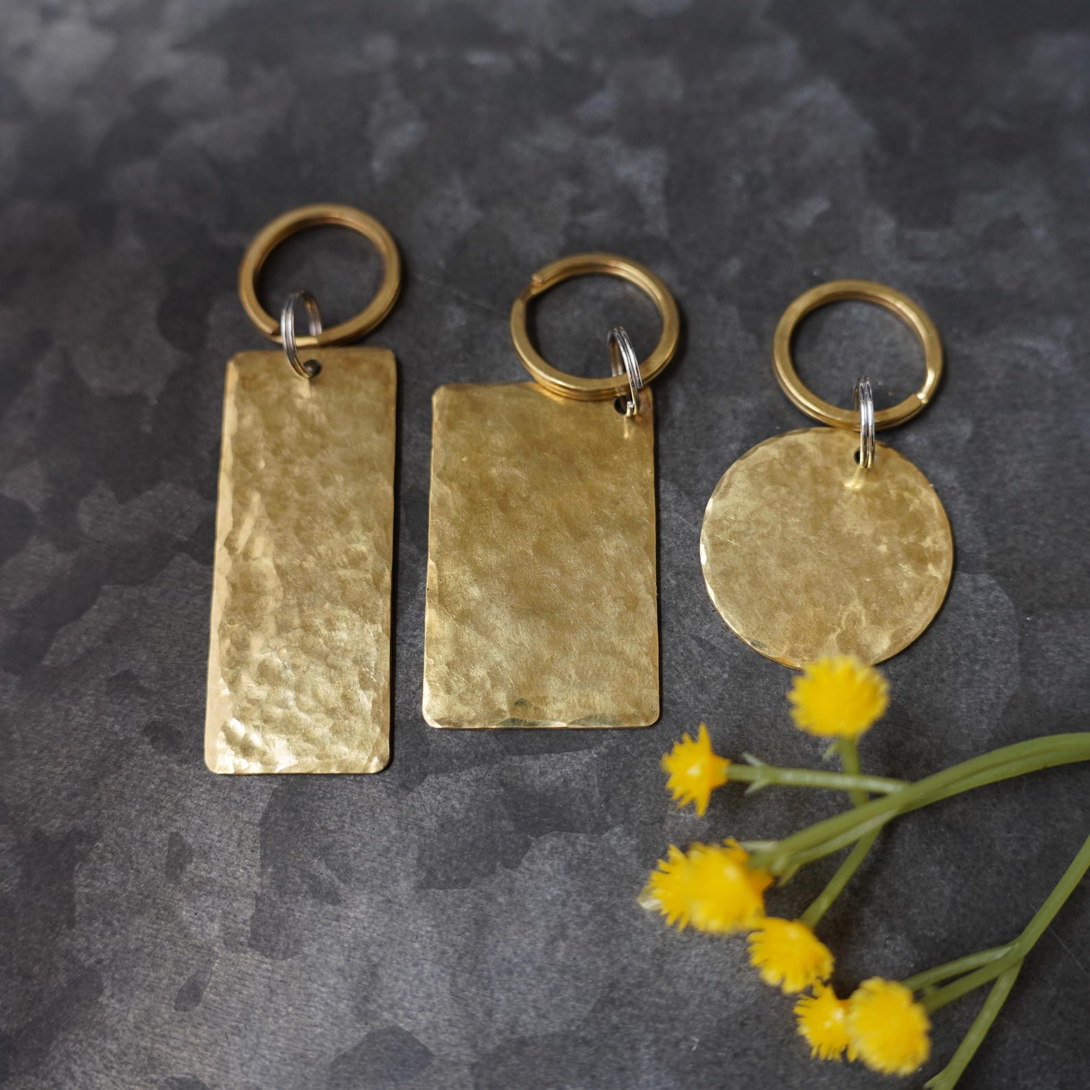 Hammered Luna Moth Brass Keychain • Custom Keyring • Personalized Brass ...