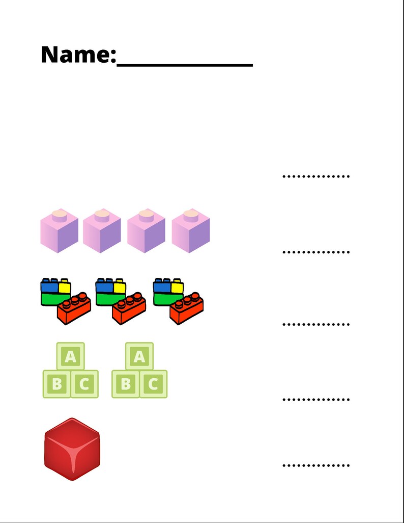 Learning Numbers 1-5 - Etsy