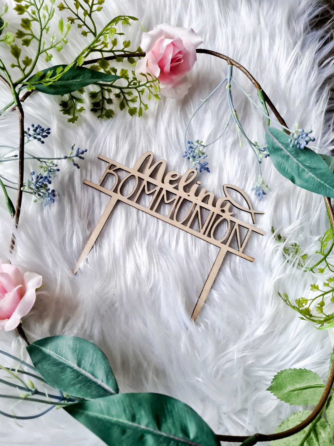 Cake Topper Communion Desired Name Personalised - Etsy