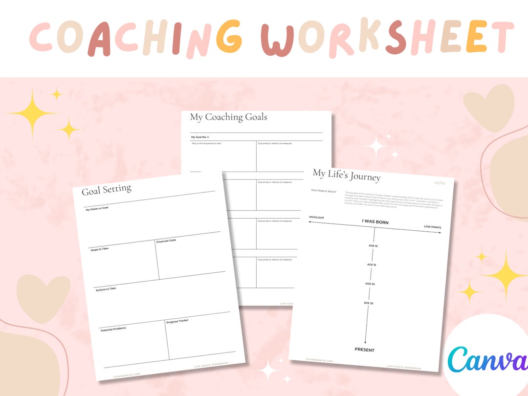 Coaching Worksheet | Coaching Toolkit | Coaching Template | Life Coach ...