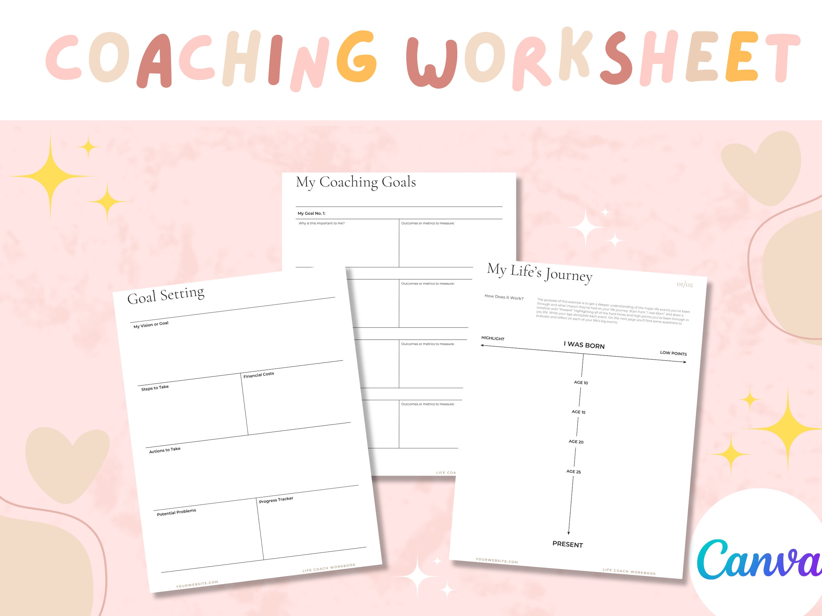 Coaching Worksheet | Coaching Toolkit | Coaching Template | Life Coach ...