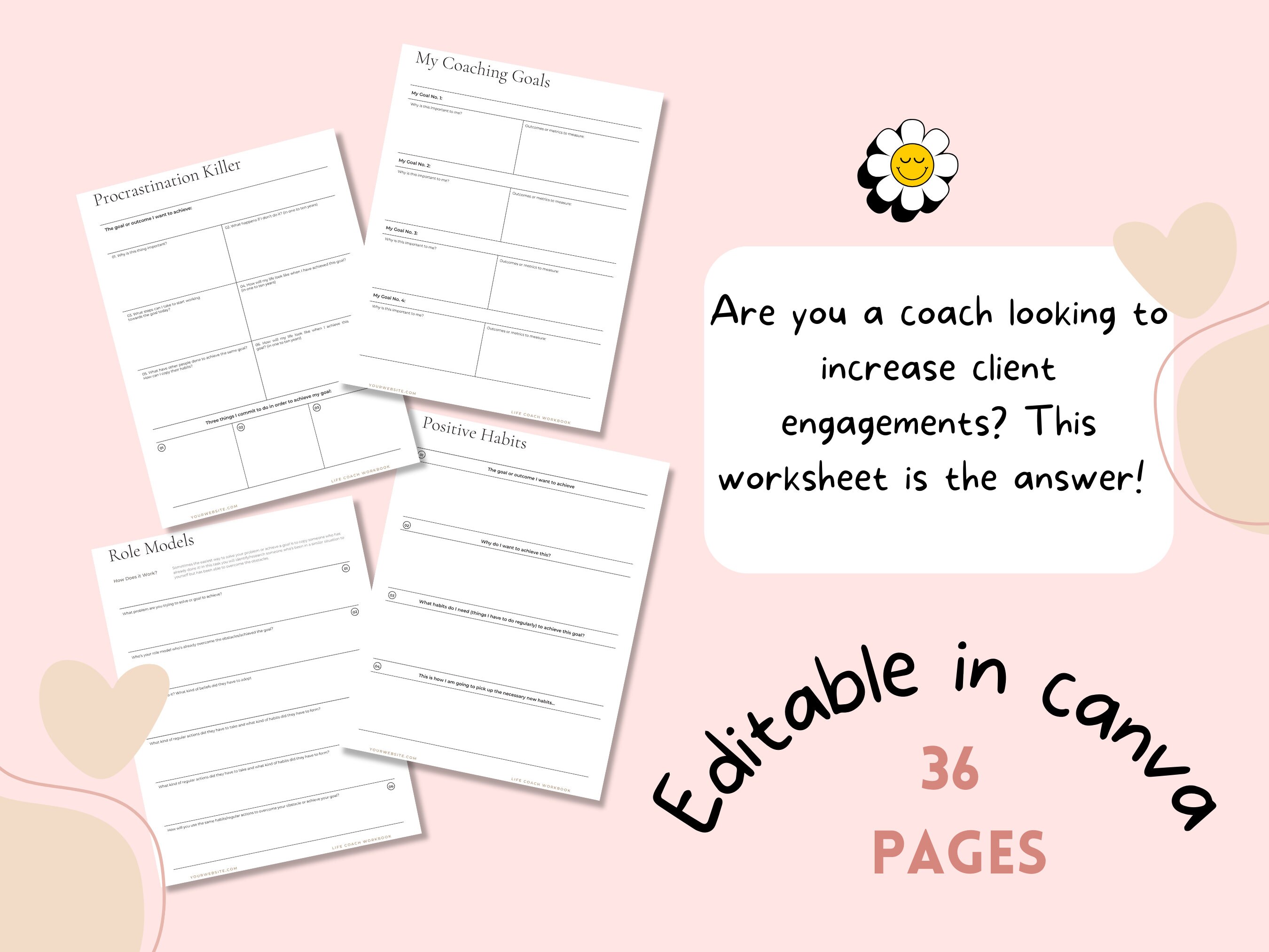 Coaching Worksheet | Coaching Toolkit | Coaching Template | Life Coach ...