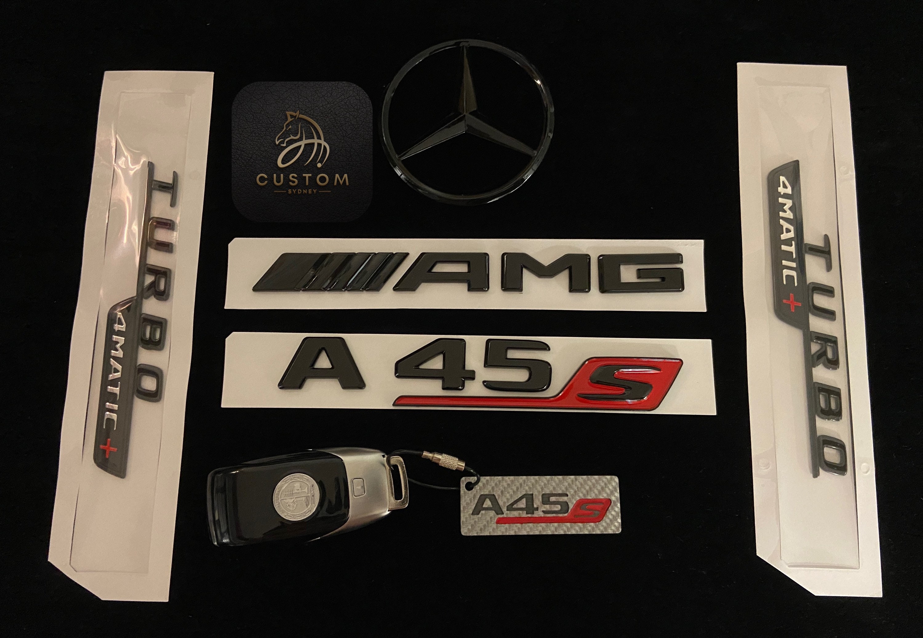 A45S Gloss Black Badges Emblems Package for Mercedes A45S W177 - Etsy ...