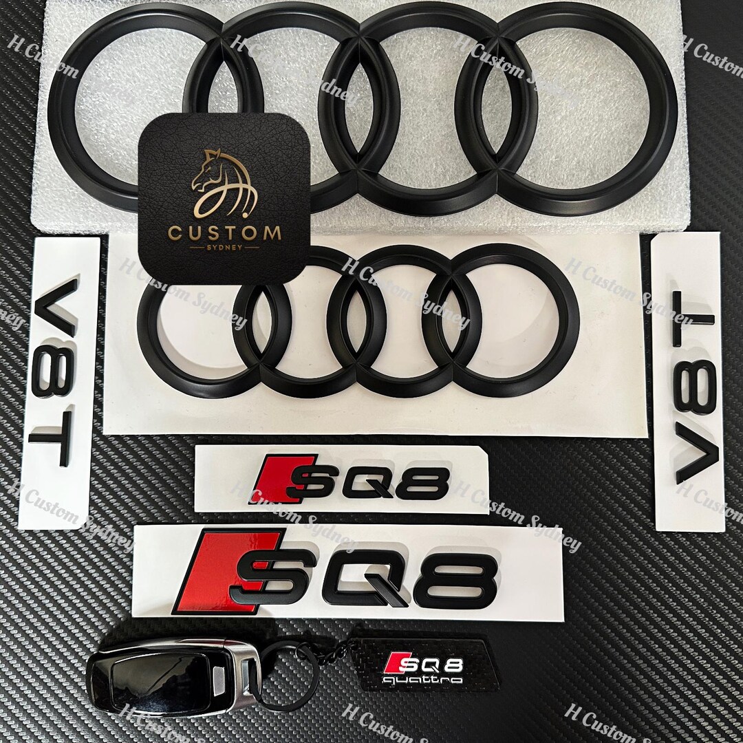 SQ8 Matte Black Full Badges Package for Audi SQ8 Exclusive Pack - Etsy
