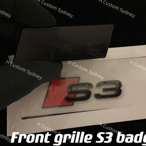 S3 Gloss Black Full Badges Emblems Package for Audi S3 8V GY Exclusive ...