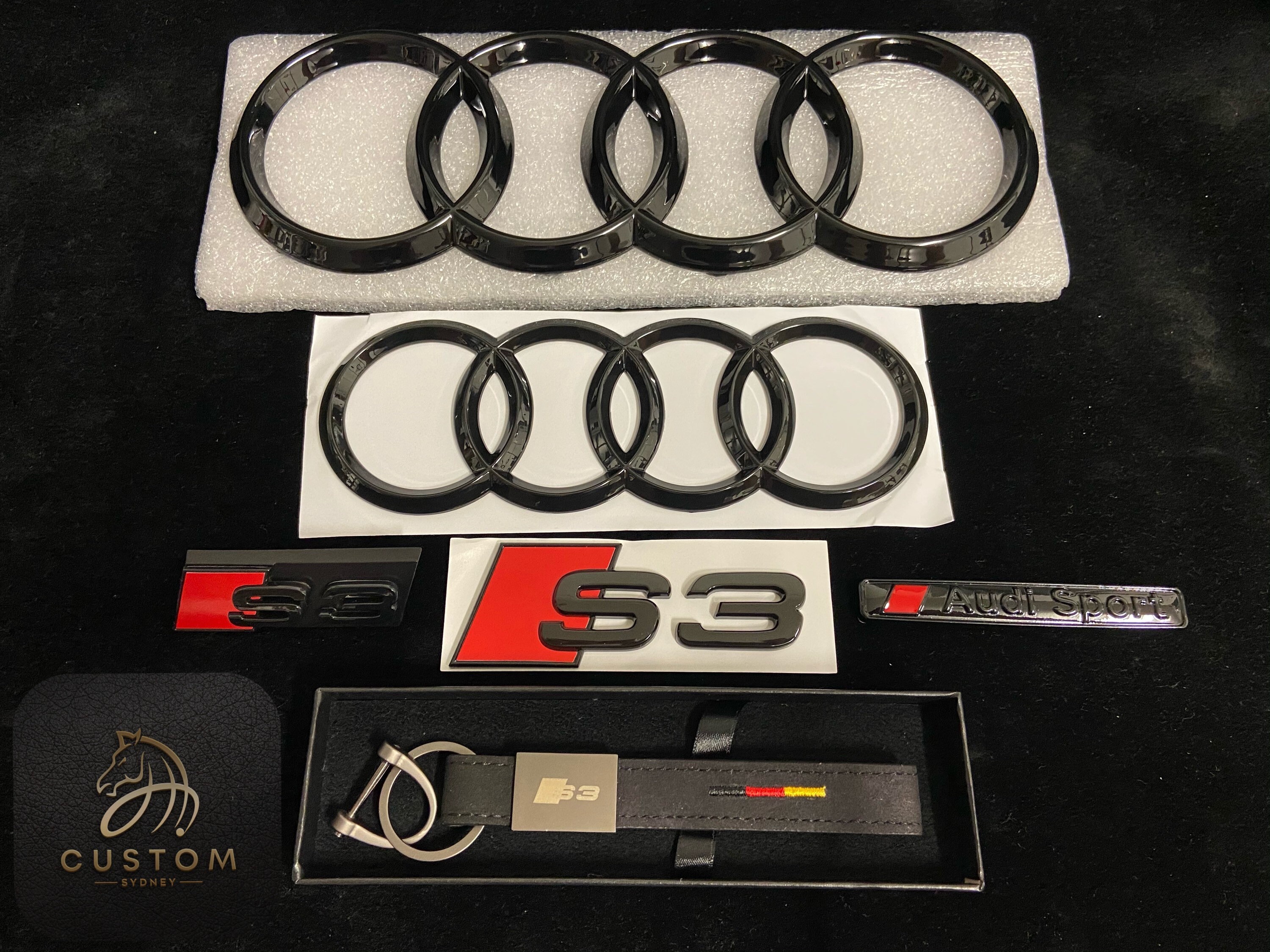 S3 Gloss Black Full Badges Emblems Package for Audi S3 8V | Etsy
