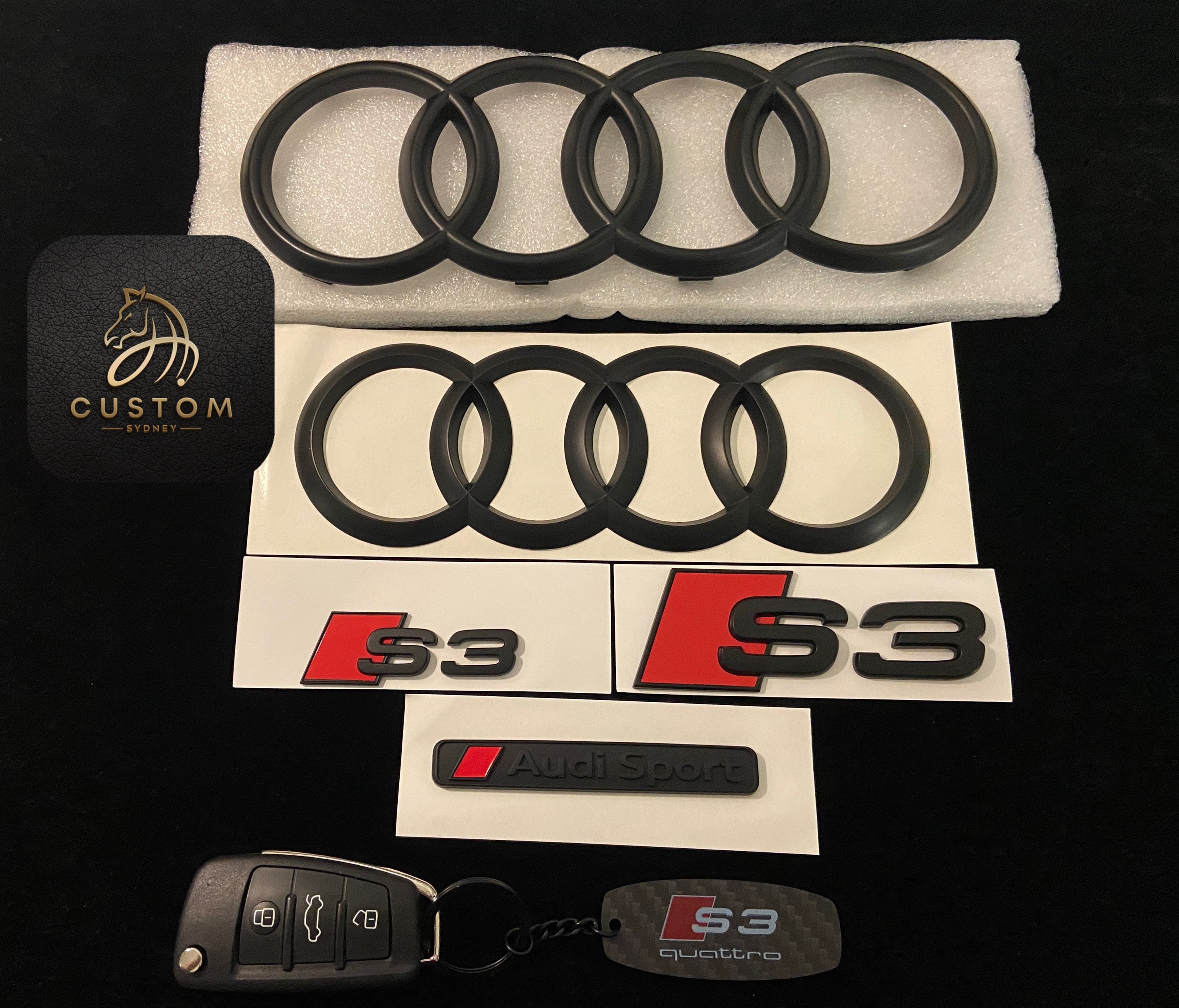S3 Matte Black Full Badges Package for Audi S3 8V GY Exclusive - Etsy