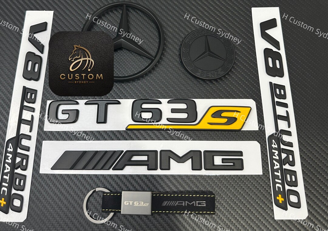 GT63S Matte Black Badges Emblems Package for GT63S X290 Exclusive Pack ...