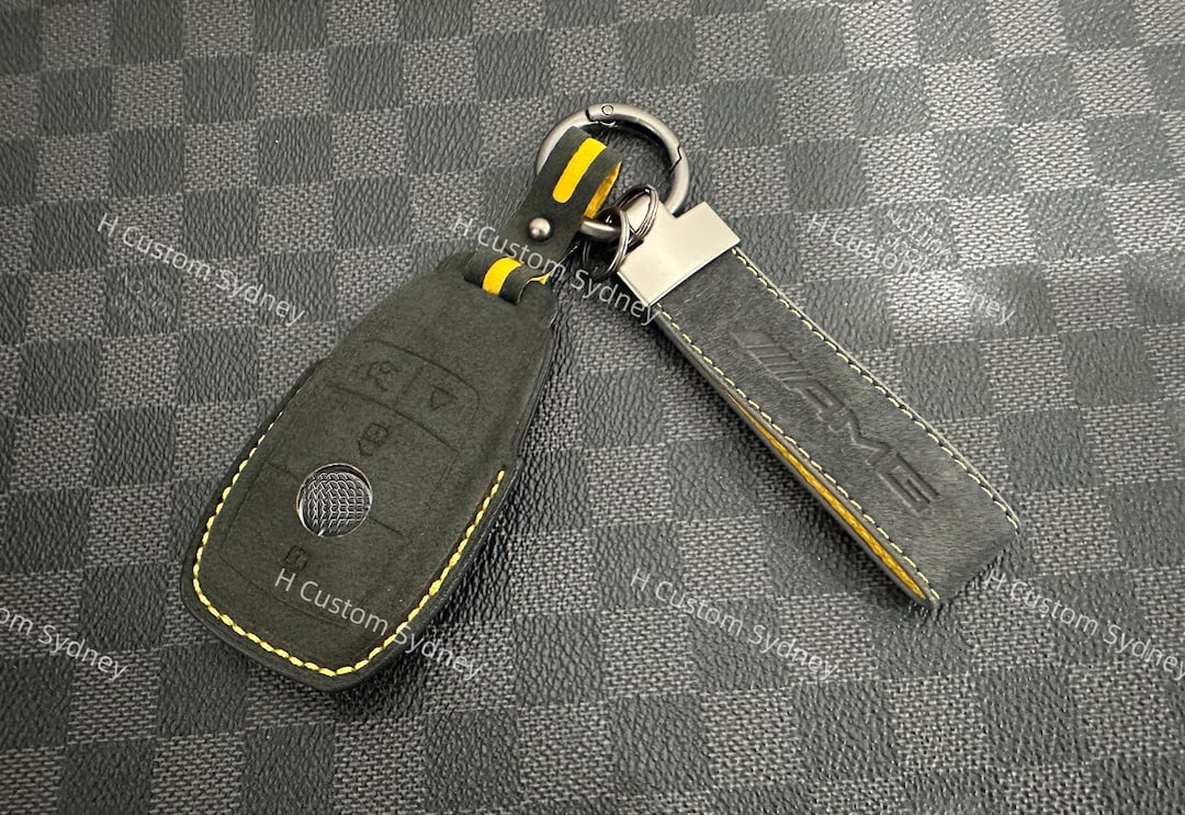 Edition One Premium Alcantara Key Fob & Keychain Set – Fits Mercedes ...