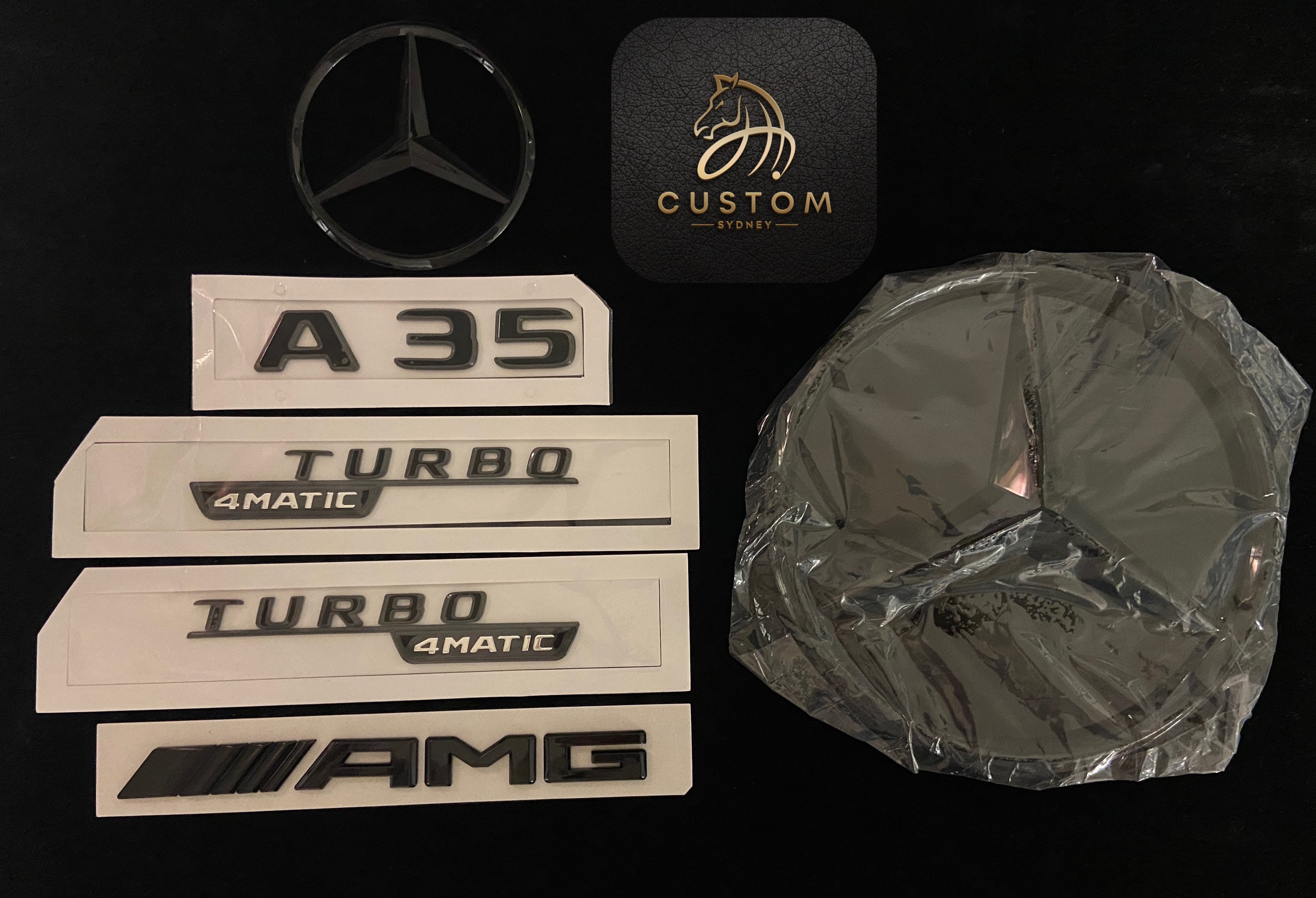 All Black A35 Full Badges Package for Mercedes A35 W177 V177 - Etsy