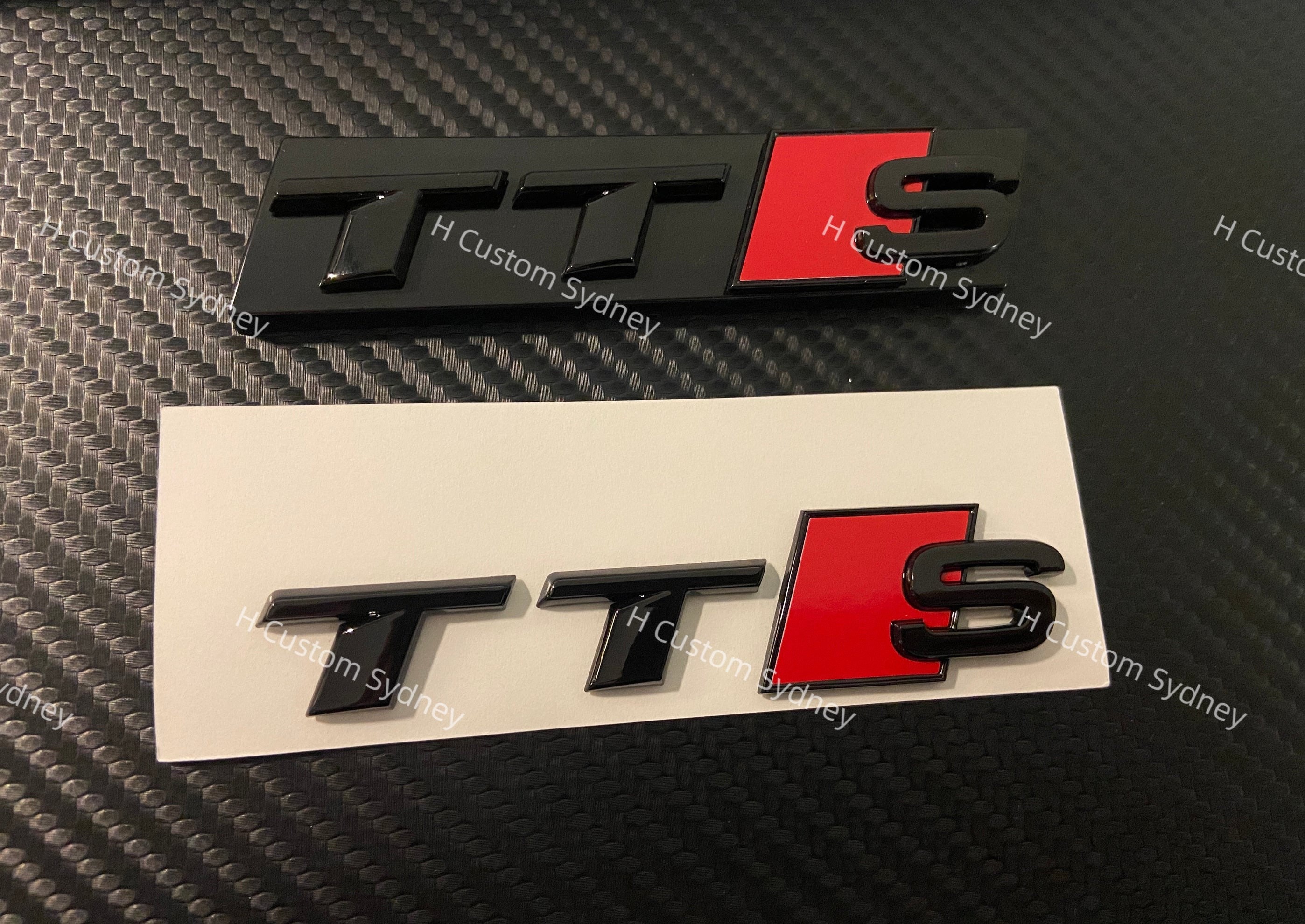 Gloss Black TTS Full Badges Package for Audi TT FV Model 2015-2024 ...