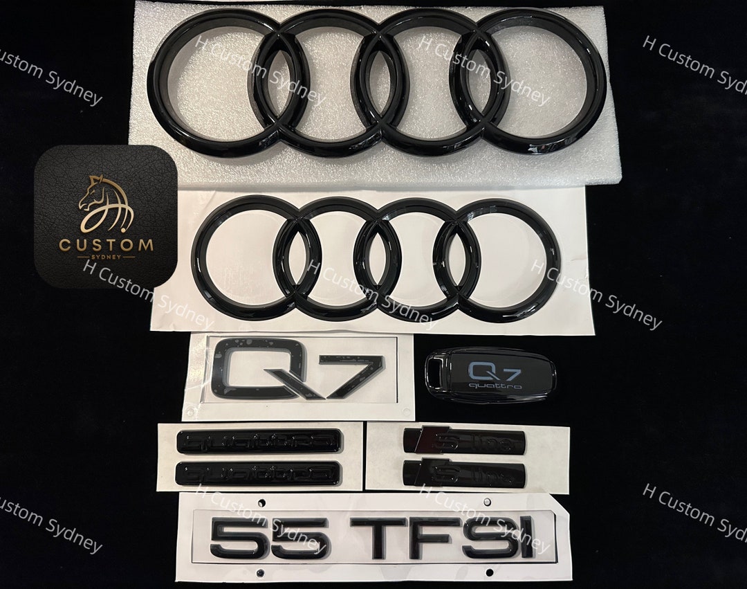 Q7 All Black Badges Pack for Audi New Q7 55TFSI Exclusive Edition - Etsy