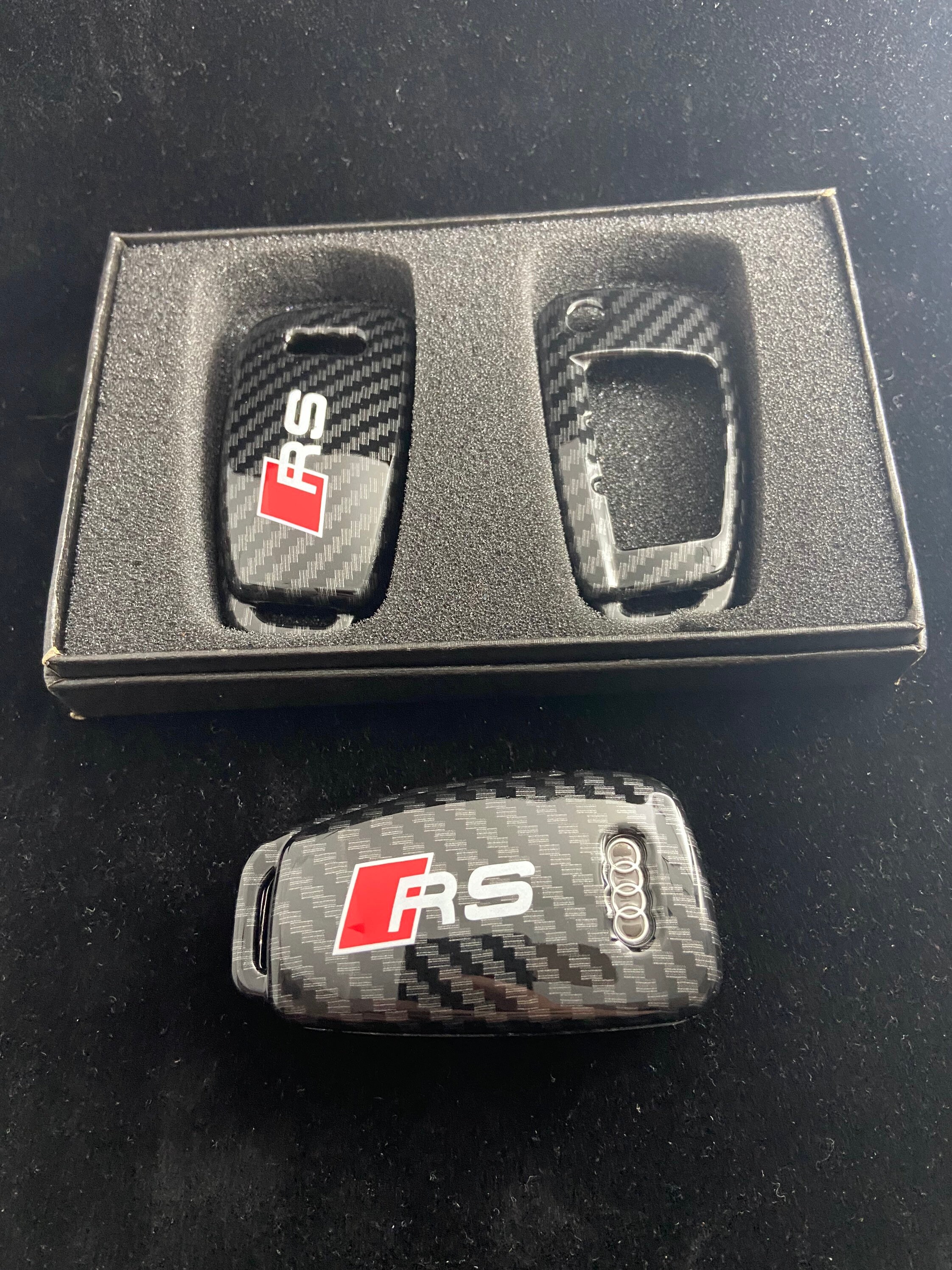 RS Logo Carbon Fiber Style Key Cover for Audi A3 S3 RS3 RSQ3 | Etsy