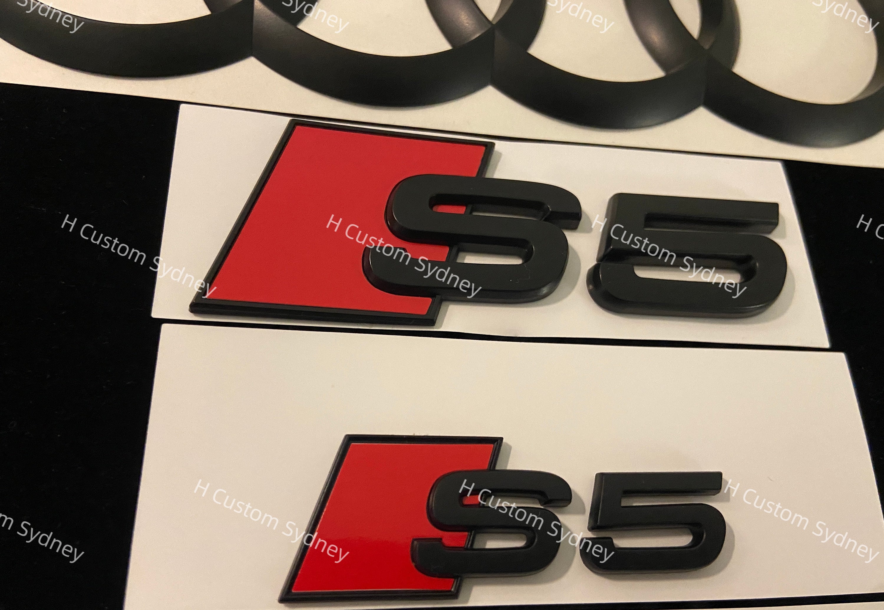 S5 Matte Black Full Badges Package for Audi S5 F5 2017-2023 Exclusive ...