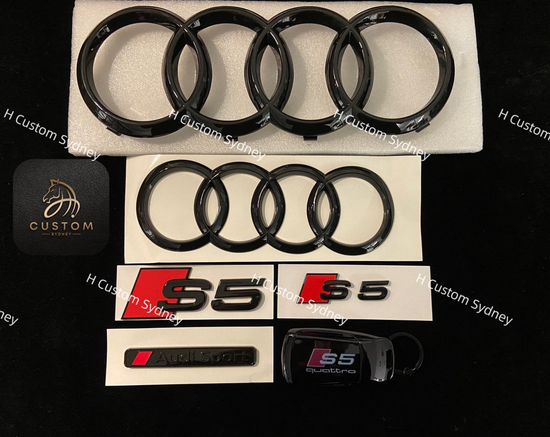 S5 Gloss Black Full Badges Emblems Package for Audi S5 8T F5 - Etsy
