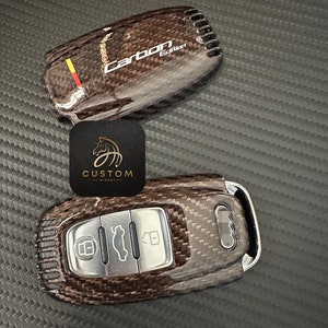 Genuine Carbon Fiber Key Fob Cover Case for Audi RS4 RS5 RS6 RS7 S4 S5 ...