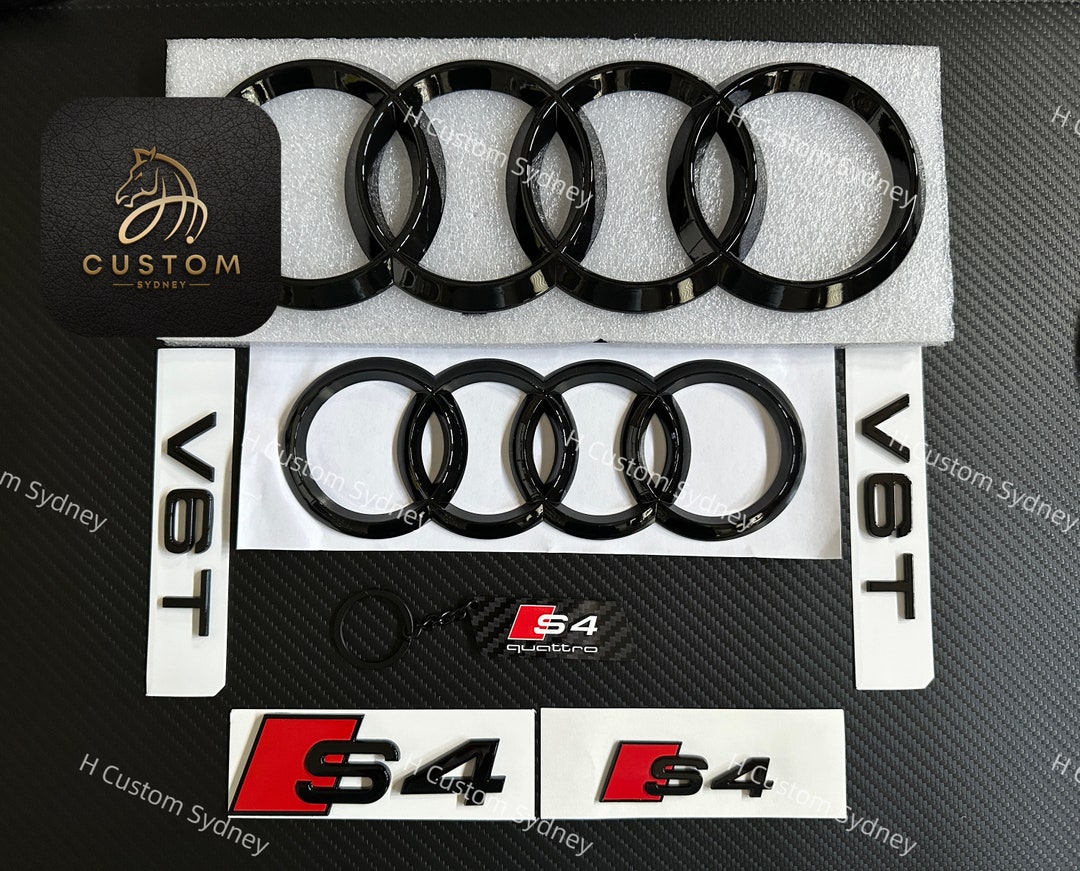 S4 Gloss Black Badges Package for Audi S4 B8 B9 B9.5 2013-2024 ...