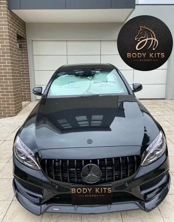 All Black AMG GT Front Grille Packge for C200 C250 C300 C43 - Etsy