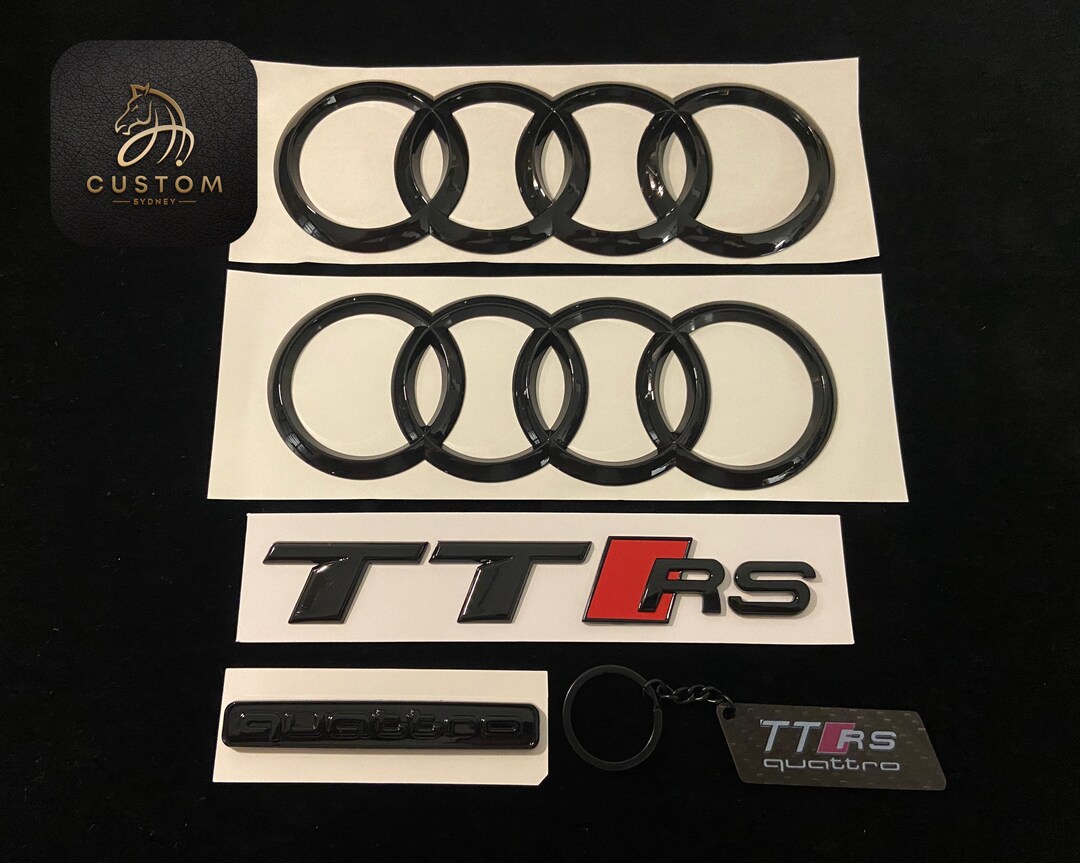 Gloss Black TTRS Badges Package for Audi TTRS FV Model - Etsy