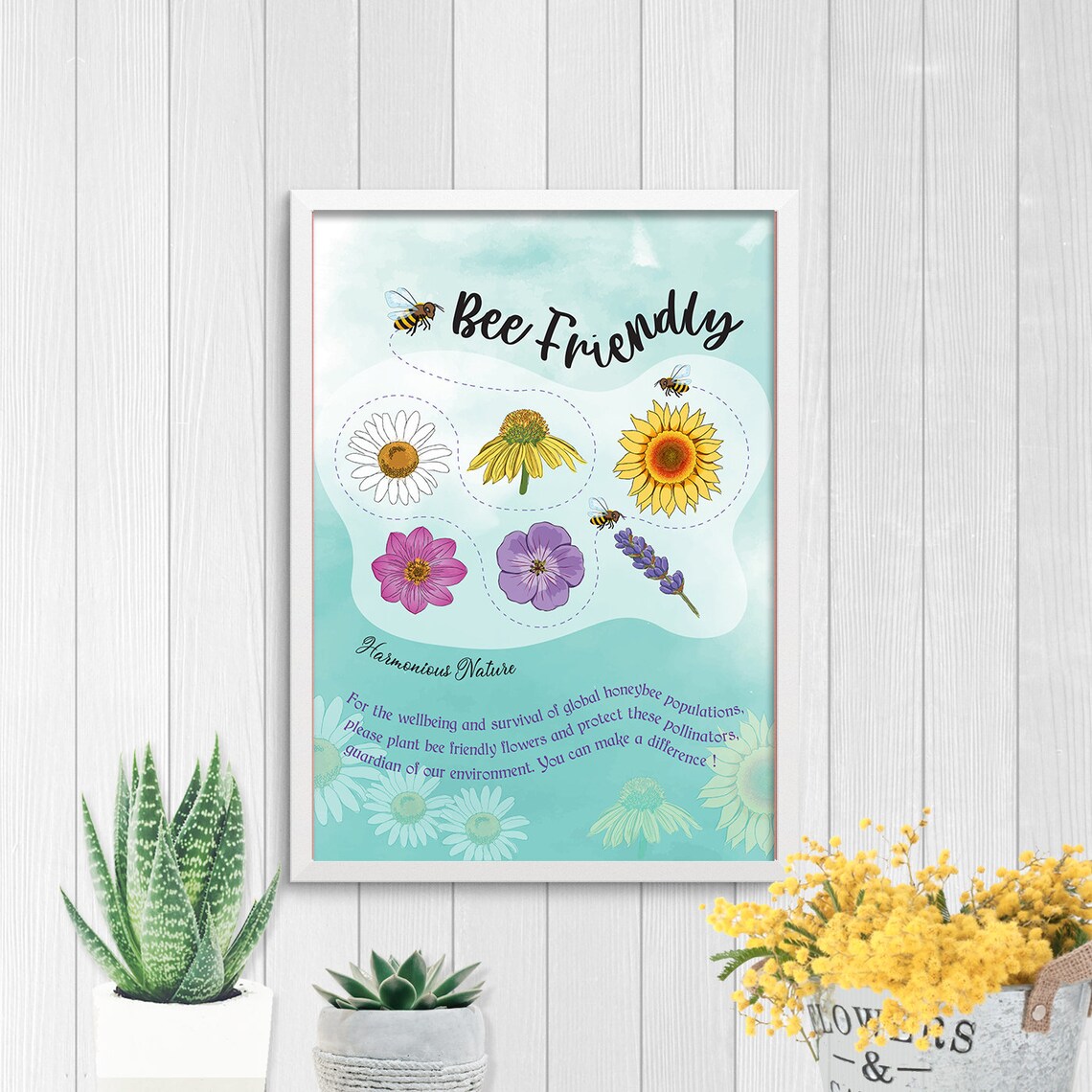 Bee Kind and Friendly Printable Wall Arts Classroom - Etsy