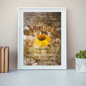 Bee Kind and Friendly Printable Wall Arts Classroom - Etsy
