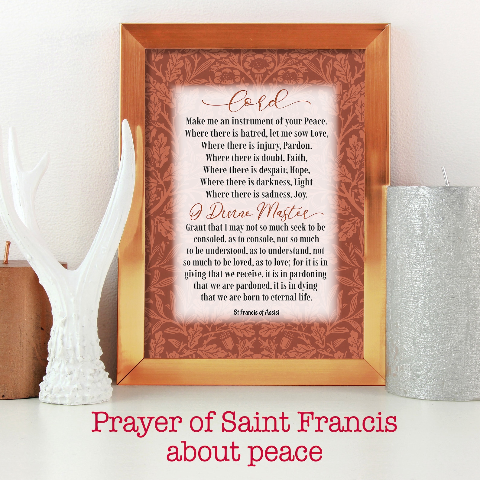 St Francis of Assisi Prayer Printable - Inspirational Home Decor - Make ...