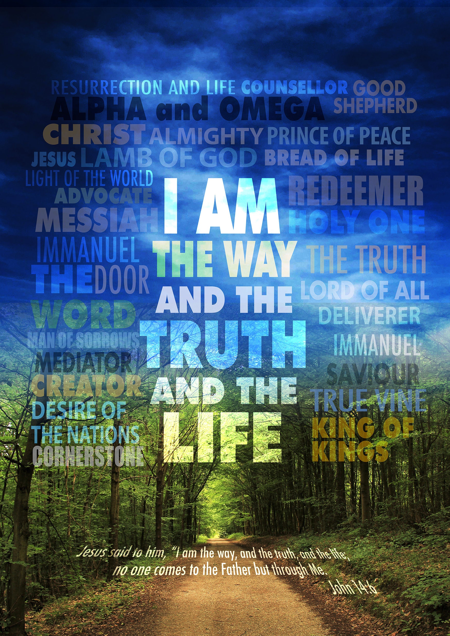 Statements of Jesus "i Am" Printables - I Am the Light, I Am the Way, I ...