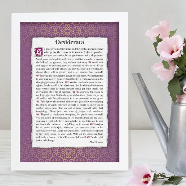 Desiderata Printable - Etsy