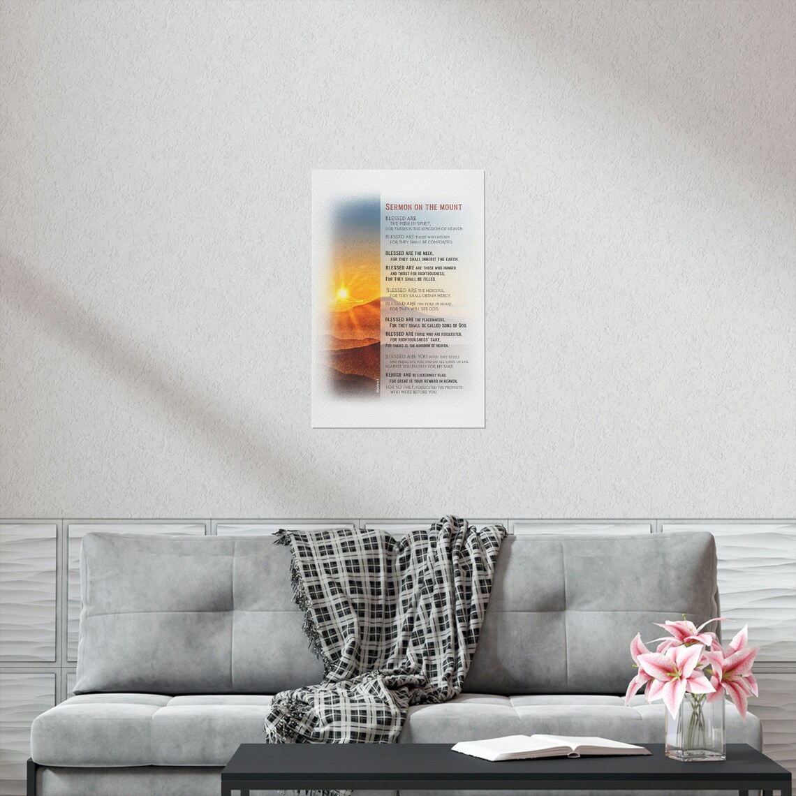 Jesus' Sermon on the Mount - Matthew 5 - Poster - Etsy