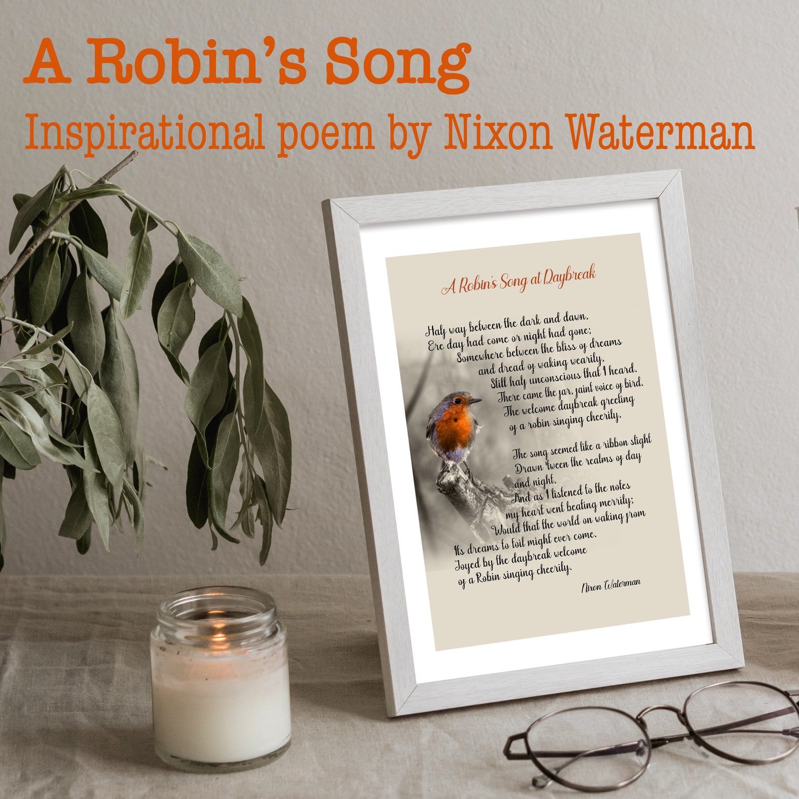 A Robin’s Song at Daybreak - Printable Poem of Nixon Waterman for Your ...