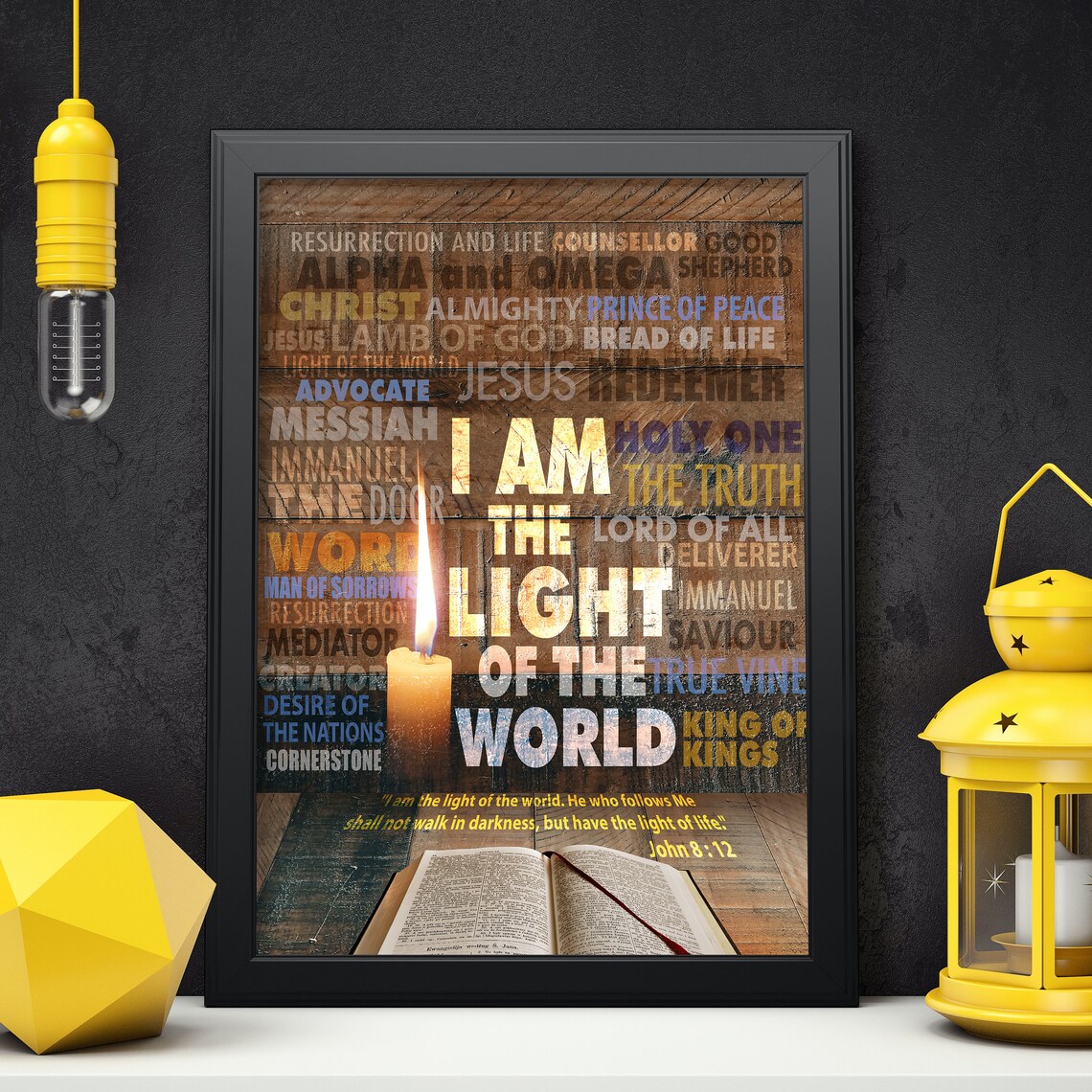 I Am the Light of the World Printable - John 8:12 - Statement of Jesus ...