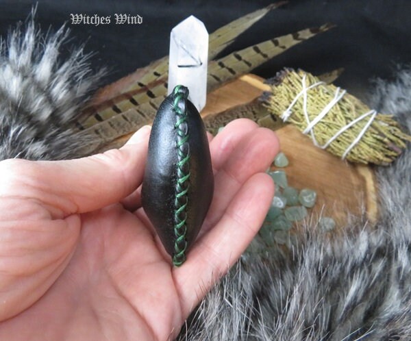 FOREST GREEN RATTLE With Green Aventurine Heart Rattle Deer Rattle Palm ...