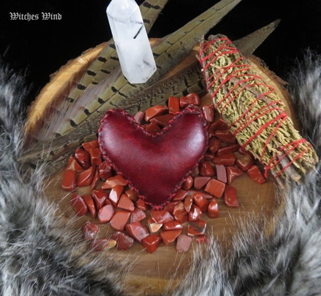 RED HEART Rattle With Red Jasper Handheld Heart Rattle Healing Chakra ...