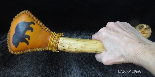 BEAR SPIRIT RATTLE Healing Journey Rattle Witch Rattle Shamanic Rattle ...